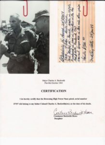 Colonel Charlie Beckwith Delta Force Commander Browning Hi Power Pistol