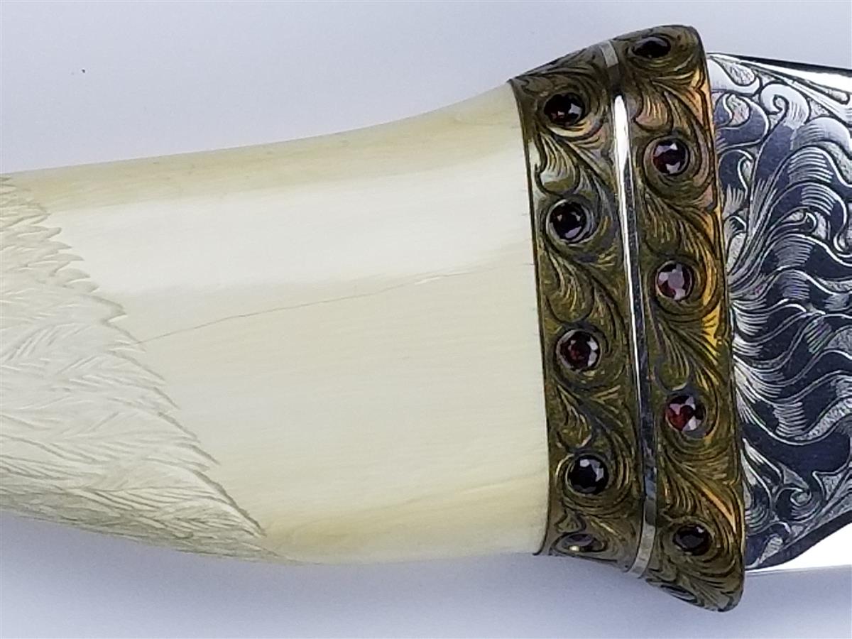 Wade Chastain Ivory Eagle Exhibition Knife - Warpath