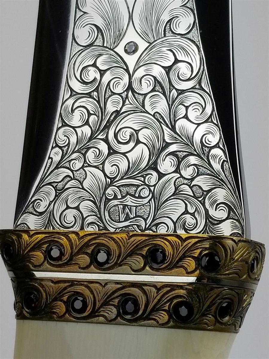 Wade Chastain Ivory Eagle Exhibition Knife - Warpath