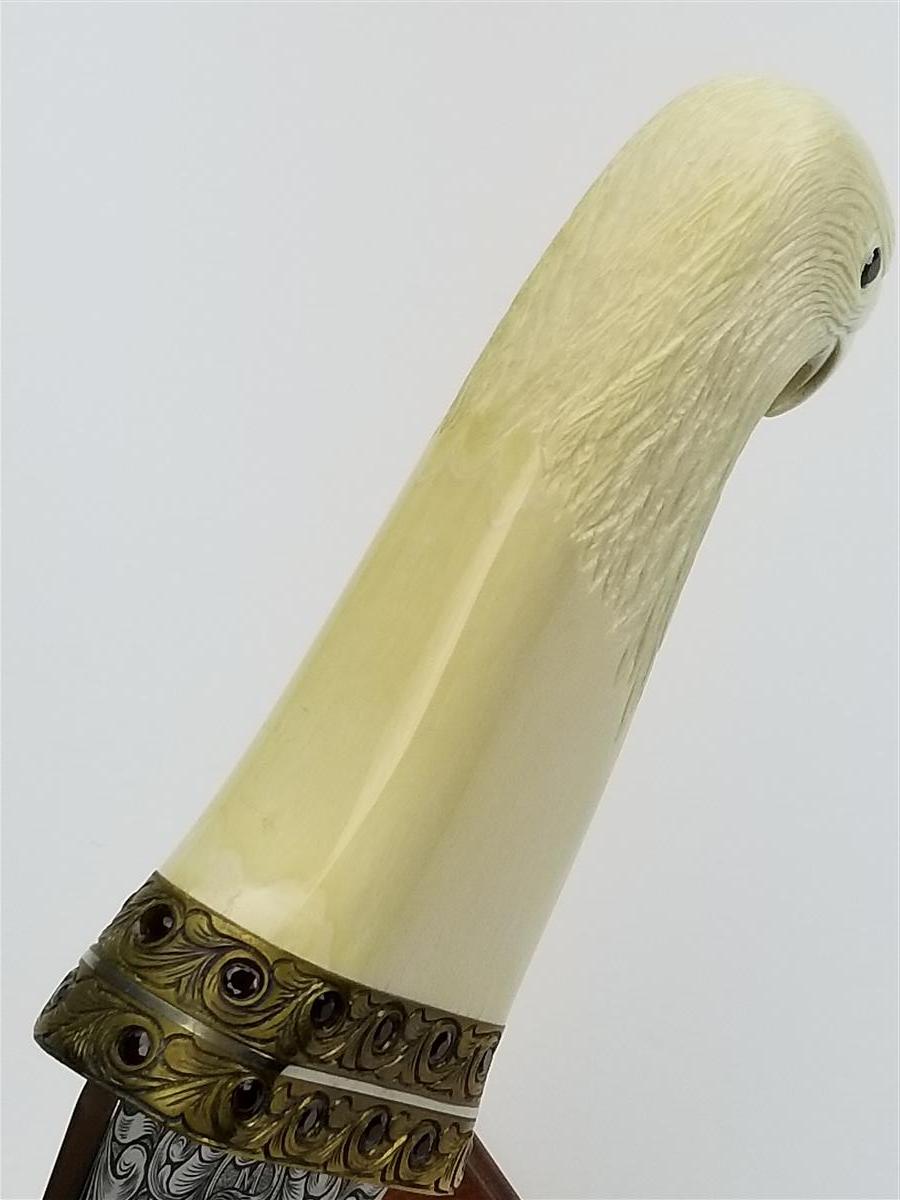 Wade Chastain Ivory Eagle Exhibition Knife - Warpath