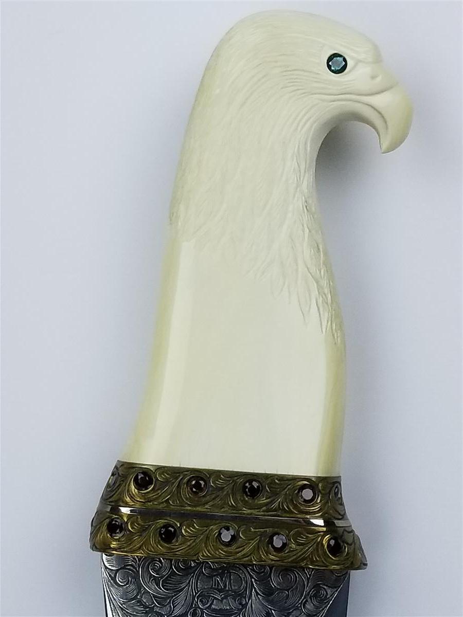 Wade Chastain Ivory Eagle Exhibition Knife - Warpath