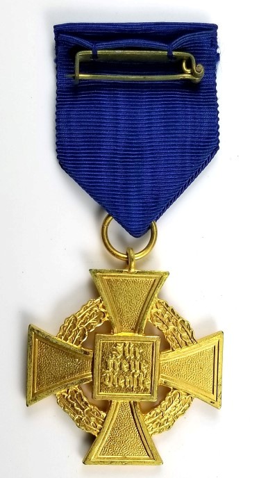WWII German 40 Year Faithful Service Cross in Gold - Warpath