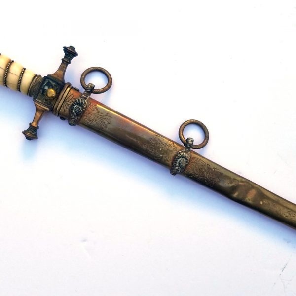 WWII German Transitional Kriegsmarine Ivory Hilt Damascus Blade Officer ...