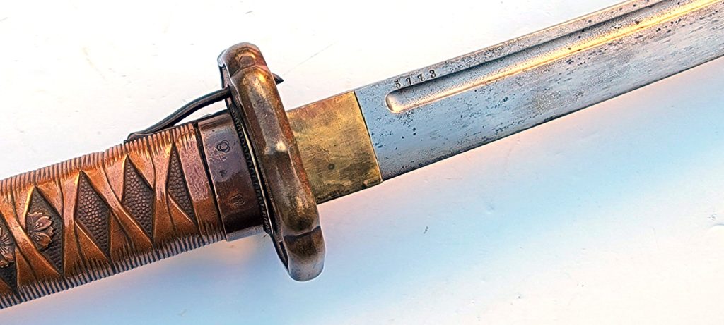 WWII Japanese Army Type 95 NCO Sword with a Copper handle - Warpath