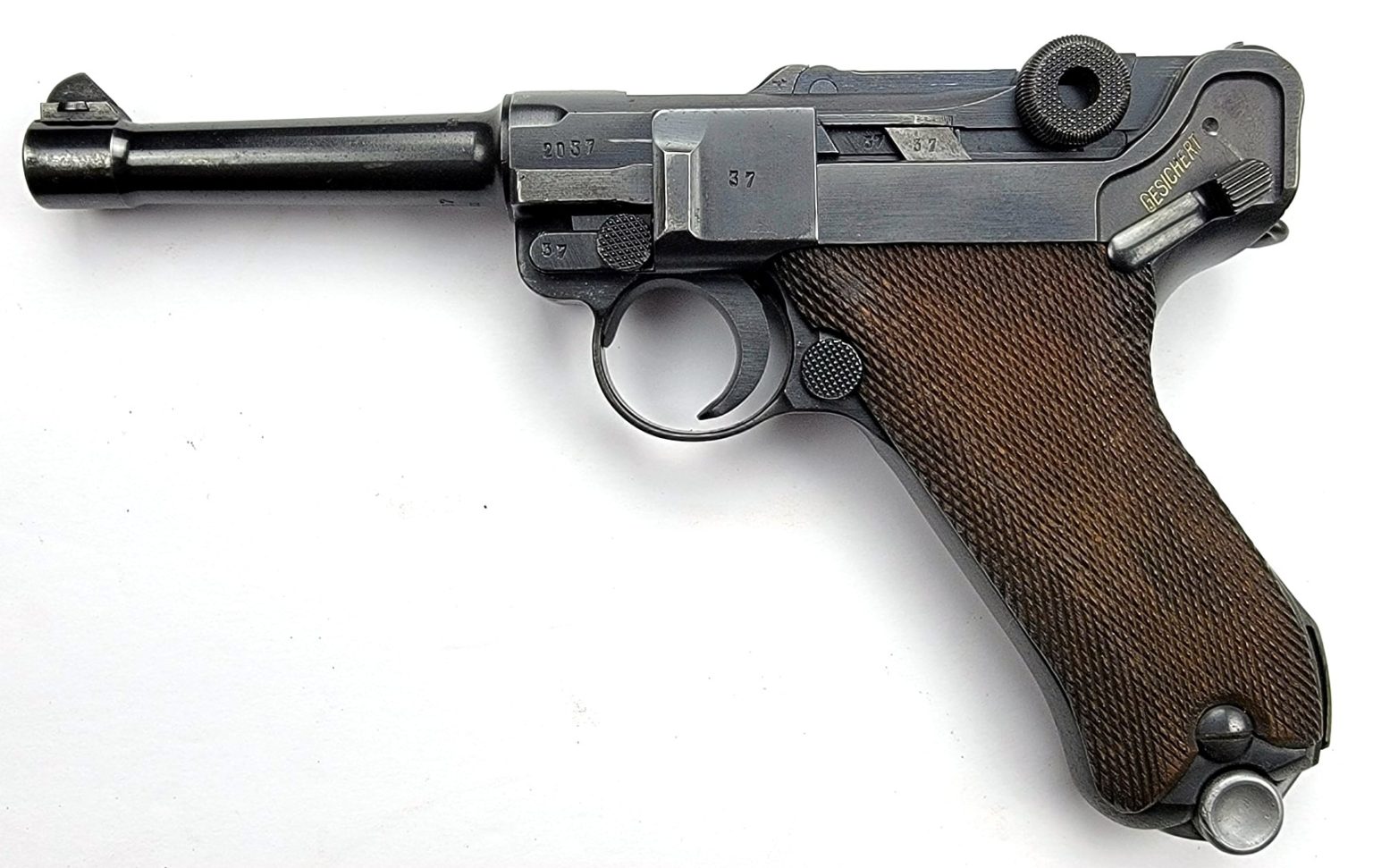 WWII German 1940 42 Code (Mauser) P.08 Luger Pistol with Holster - Warpath