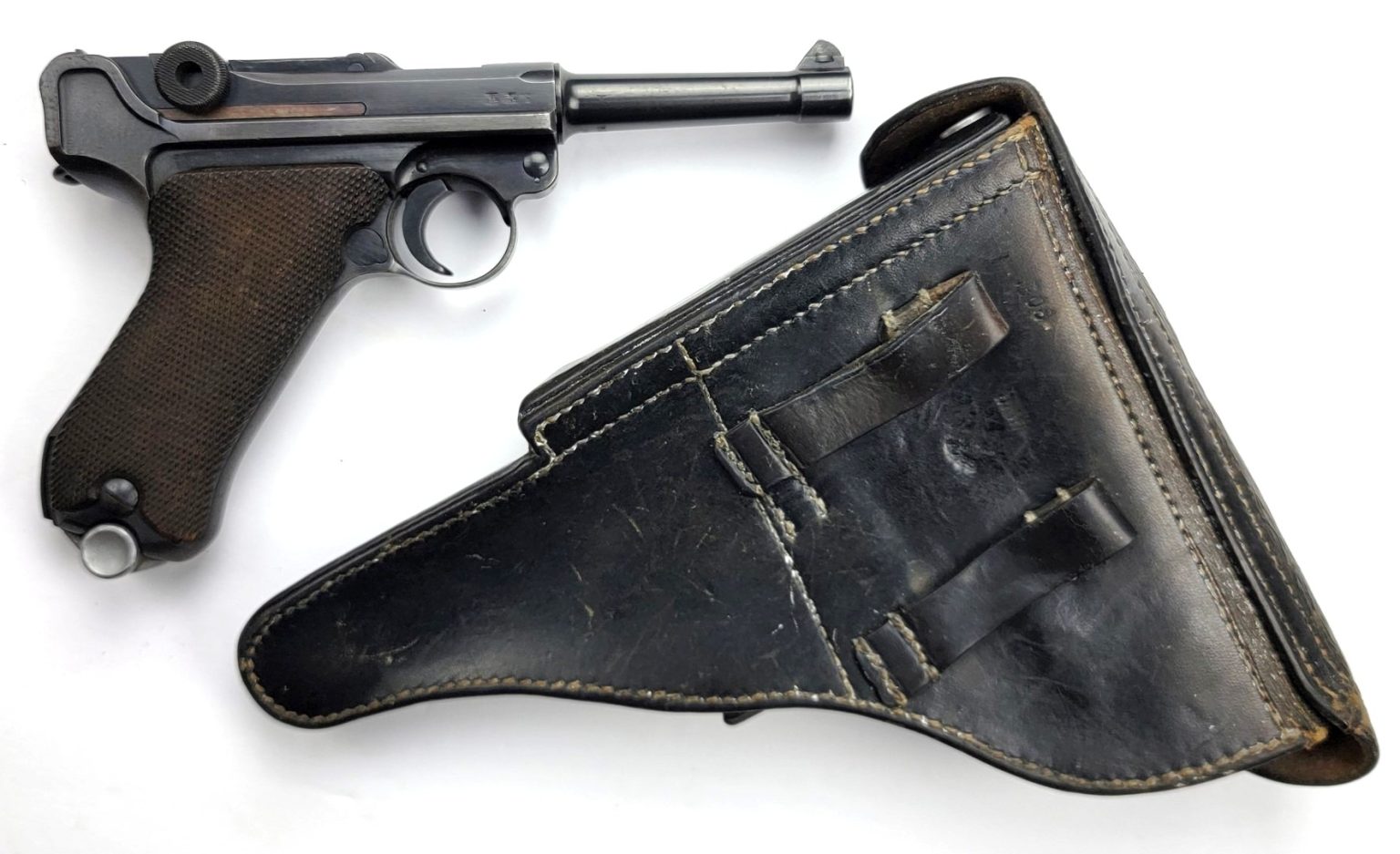 WWII German 1940 42 Code (Mauser) P.08 Luger Pistol with Holster - Warpath