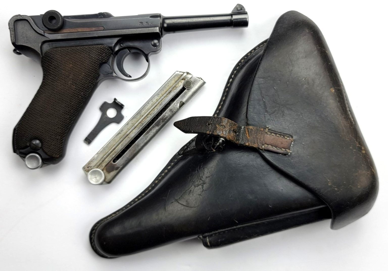 WWII German 1940 42 Code (Mauser) P.08 Luger Pistol with Holster - Warpath