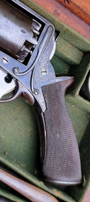 A Fine Cased 54-Bore Percussion Tranter Patent Double-Action Five-Shot ...