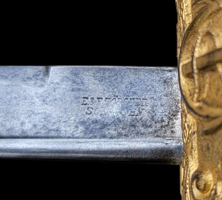 WWII GERMAN KRIEGSMARINE OFFICER'S SWORD (E. & F. HORSTER Solingen ...