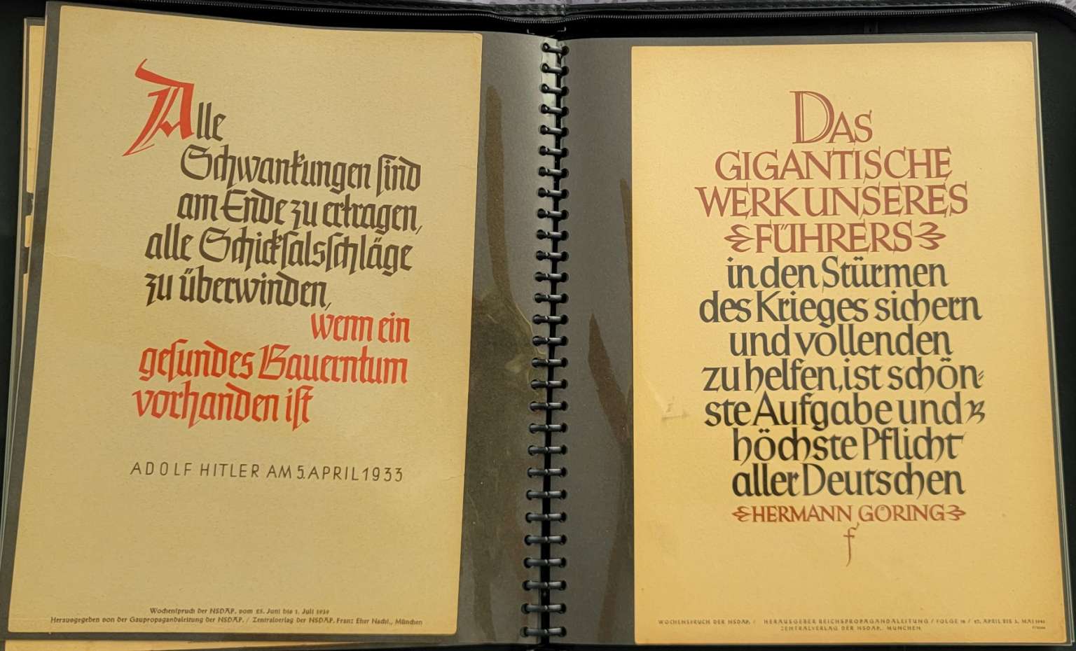 Original WWII German Propaganda Poster Collection Wochenspruch der ...