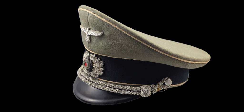 WWII German Heer Infantry Officer's Visor Cap Named - Warpath