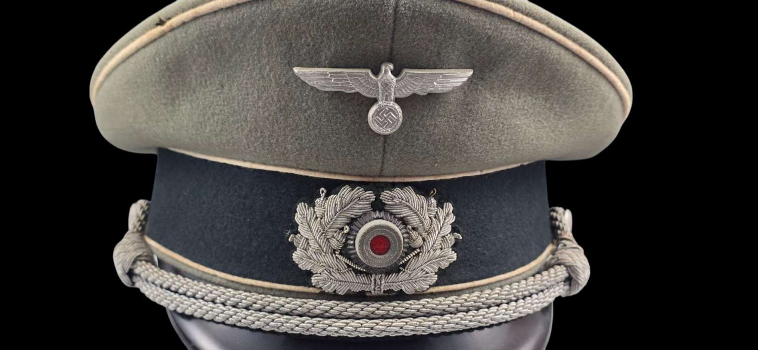 WWII German Heer Infantry Officer's Visor Cap Named - Warpath