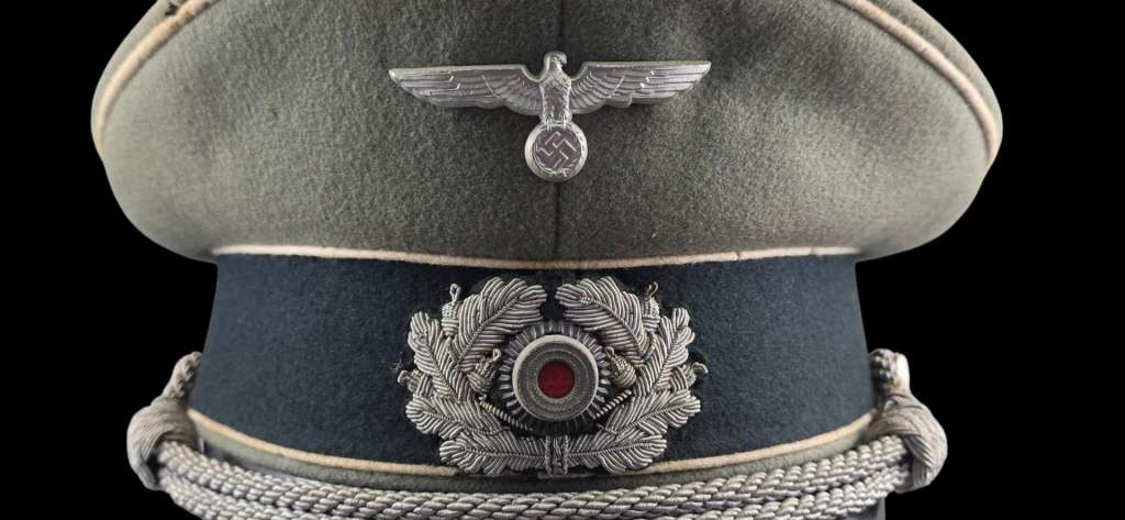 WWII German Heer Infantry Officer's Visor Cap Named - Warpath